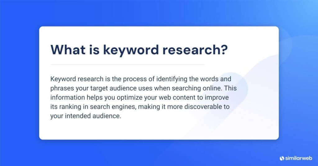 Keyword Research: A Complete Guide + Free Template | Similarweb